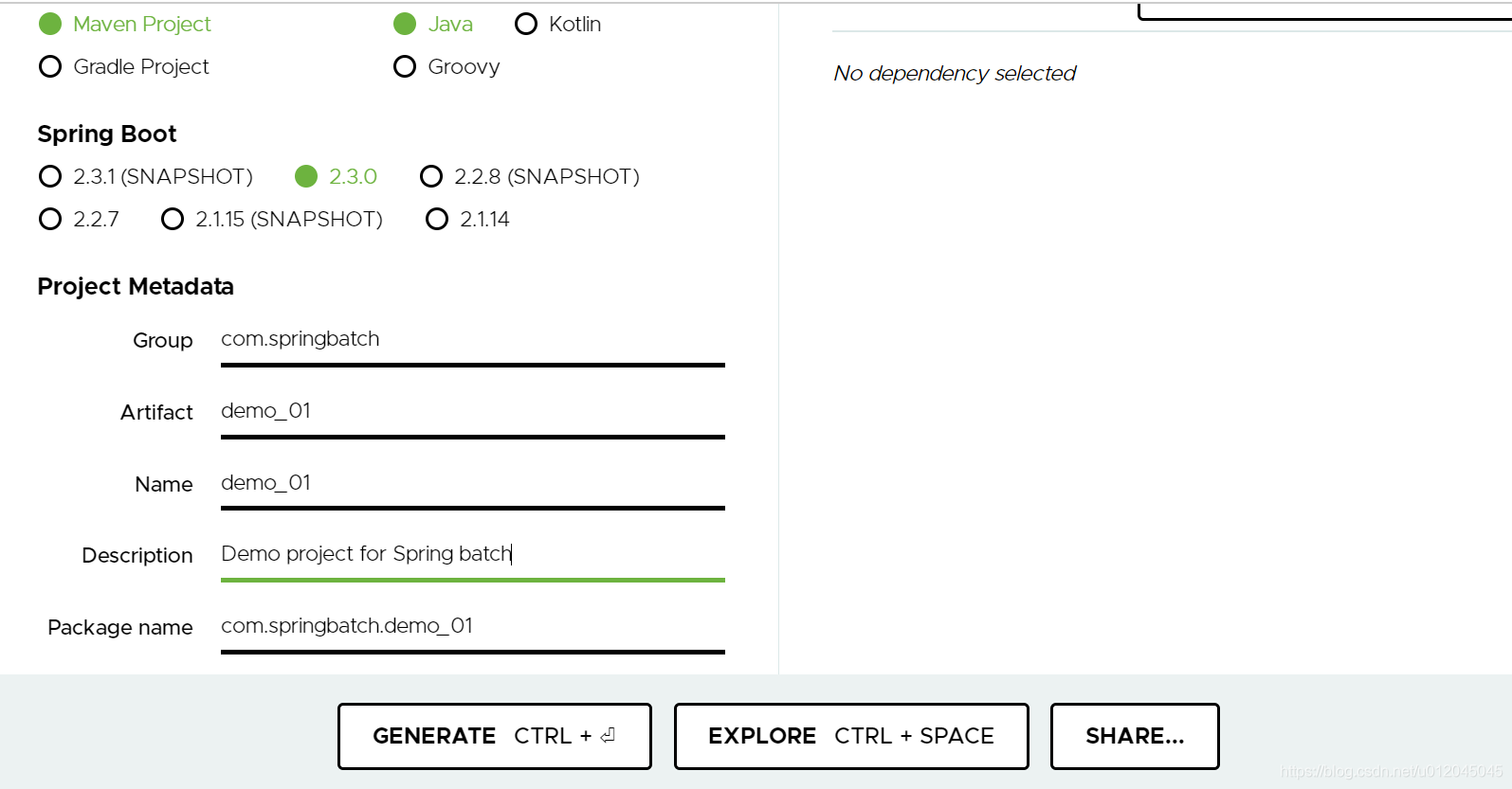 springbatch自学之路-02（如何搭建一个springbatch项目）_idea spring batch-CSDN博客
