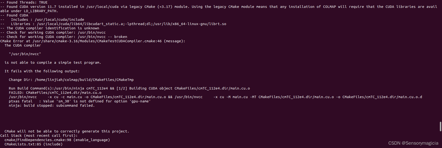 【小白日记】linux环境下从零开始安装（编译）COLMAP_colmap怎么下载-CSDN博客