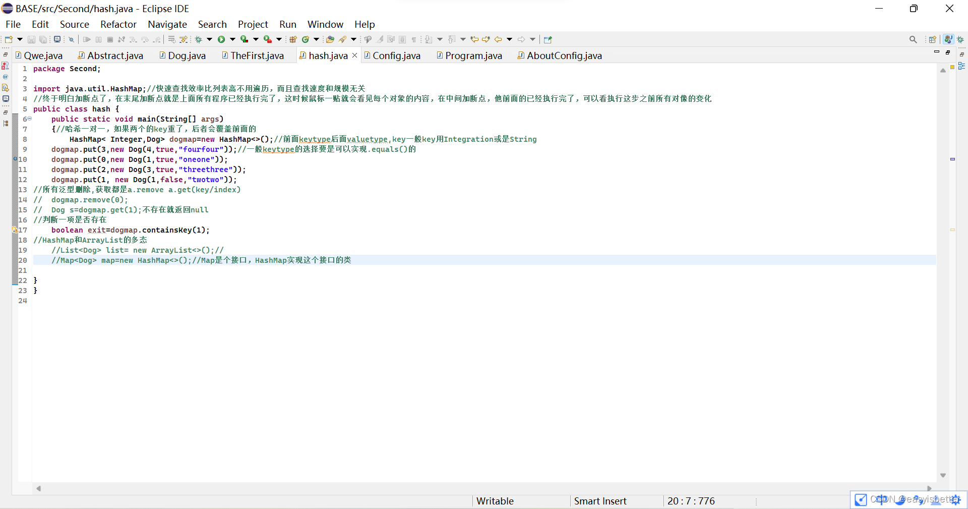 ArrayList排序，HashMap,泛型的获取和删除.get(index/key) .remove(index/key)。.size。遍历都是正序。两个都能多态。ArrayList从后往前 ...