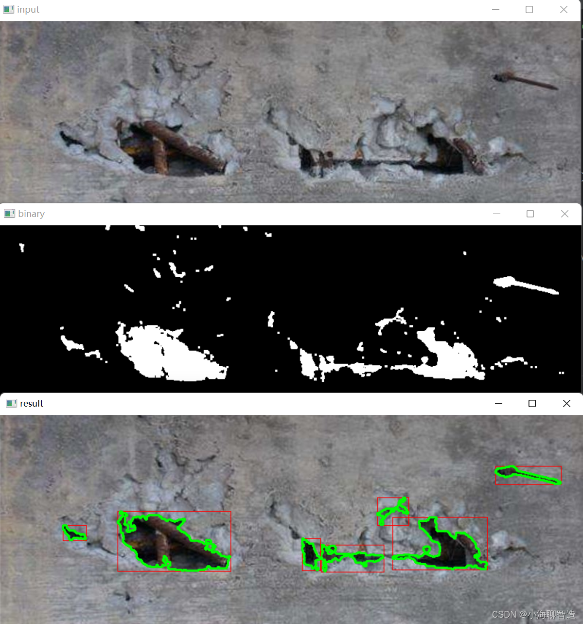 opencv 案例05-基于二值图像分析(简单缺陷检测)_opencv 划痕检测-CSDN博客