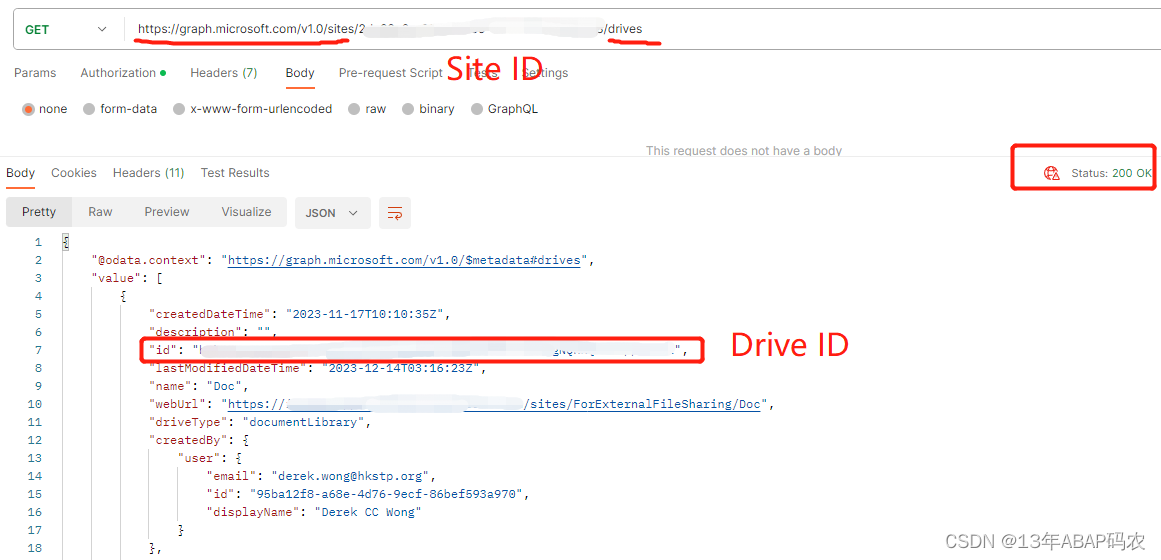 [Graph API 3] postman获取sharepoint的drive ID_sharepoint drive id-CSDN博客