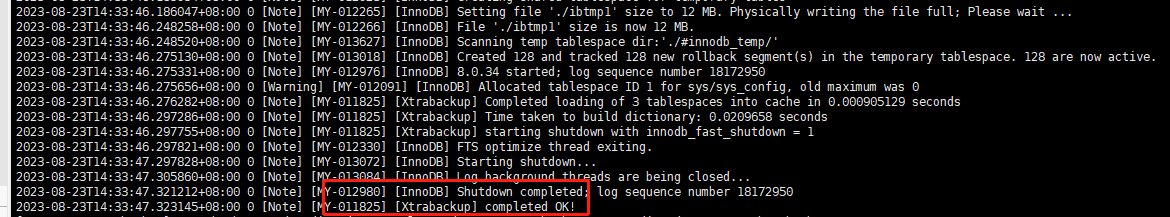 XtraBackup对Mysql数据热备份_[error] [my-011825] [xtrabackup] failed to execute-CSDN博客