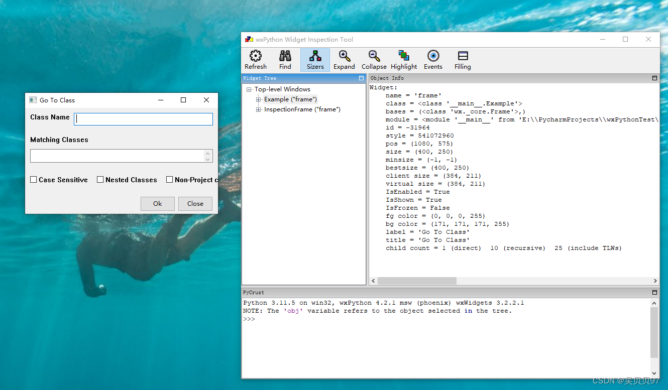 wxPython 布局调试技巧_wxpython 调试助手-CSDN博客