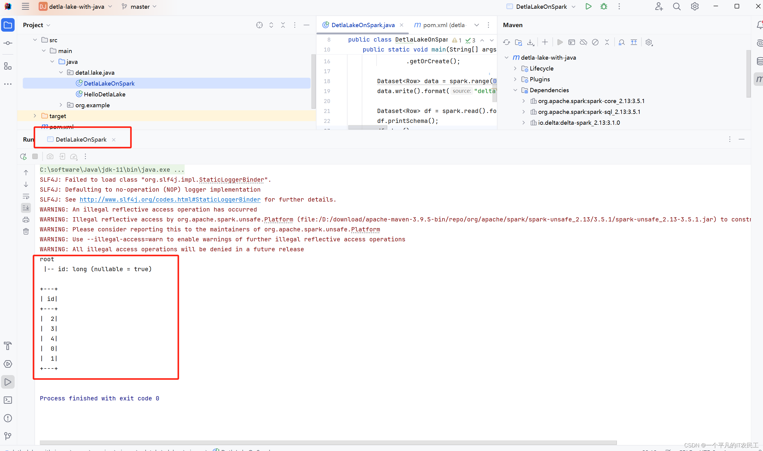 Delta lake with Java--在spark集群上运行程序_bin-hadoop3-scala2.13-CSDN博客