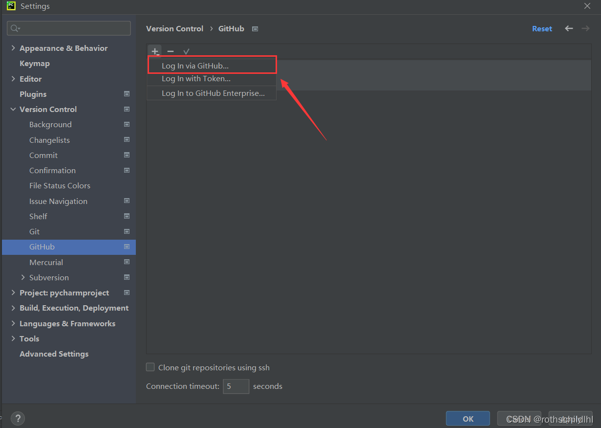 Pycharm中VCS找不到check out from Version Control选项原因及绑定用户github_checkout ...