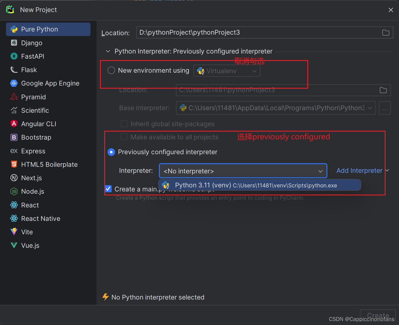 PyCharm---new project弹出Modify Setup的解决方法_idea运行python文件就有modify setup-CSDN博客