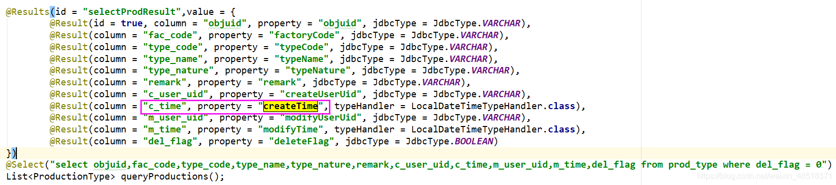 ReflectionException: There is no setter for property named ‘createTime‘ in ‘class XXX‘_there is ...