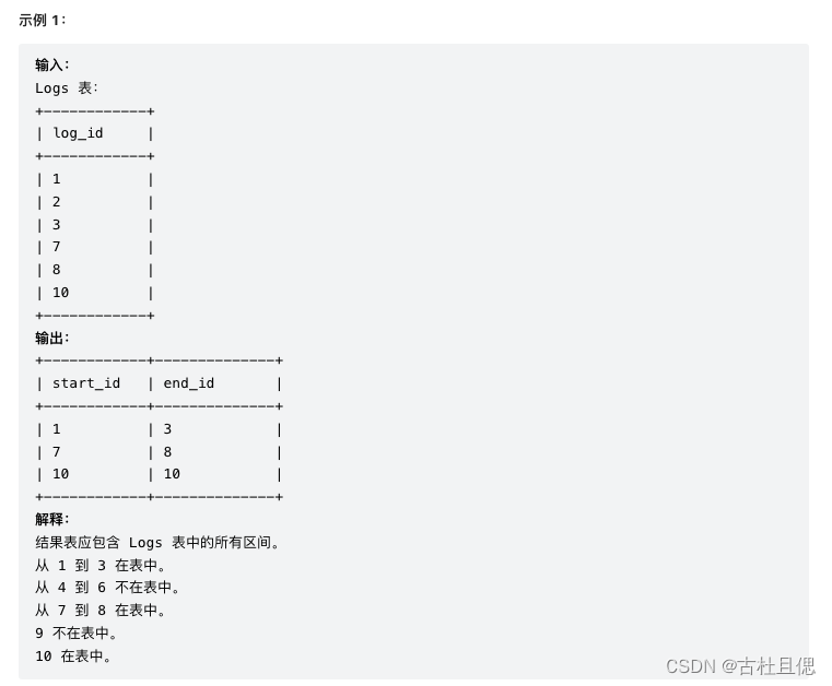 1285 Leetcode：找到连续区间的开始和结束数字_1285. 找到连续区间的开始-CSDN博客