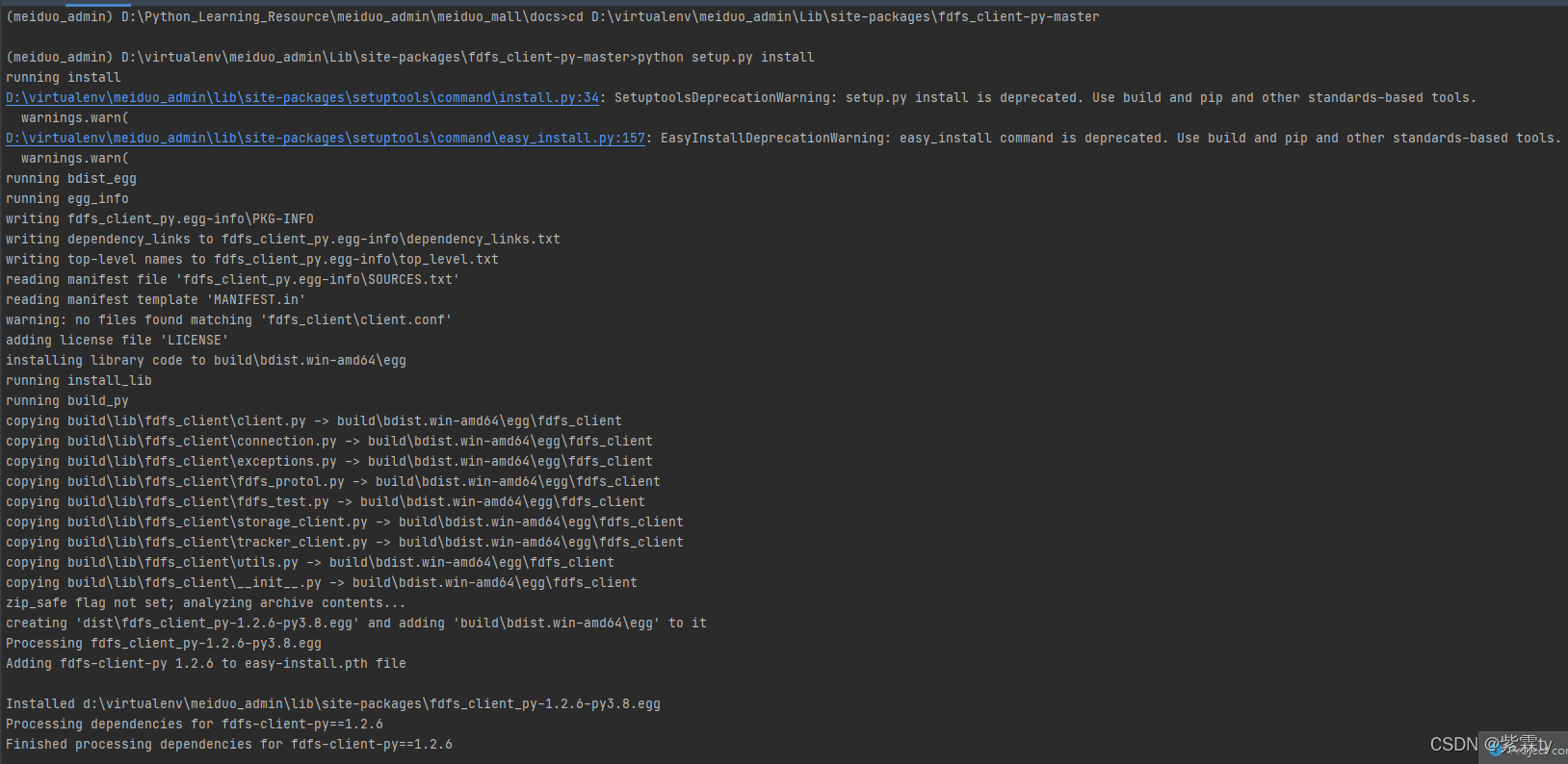 安装fdfs-client-py，报错Microsoft Visual C++ 14.0 or greater is required问题解决_distutils.errors ...