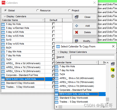 Primavera P6 Calendars 全局日历和项目日历Calendar_p6日历设置-CSDN博客