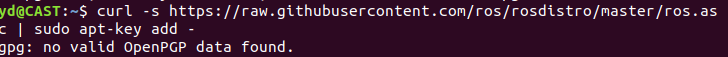 解决Ubuntu18.04安装ros时添加证书错误的问题_gpg: no valid openpgp data found.-CSDN博客