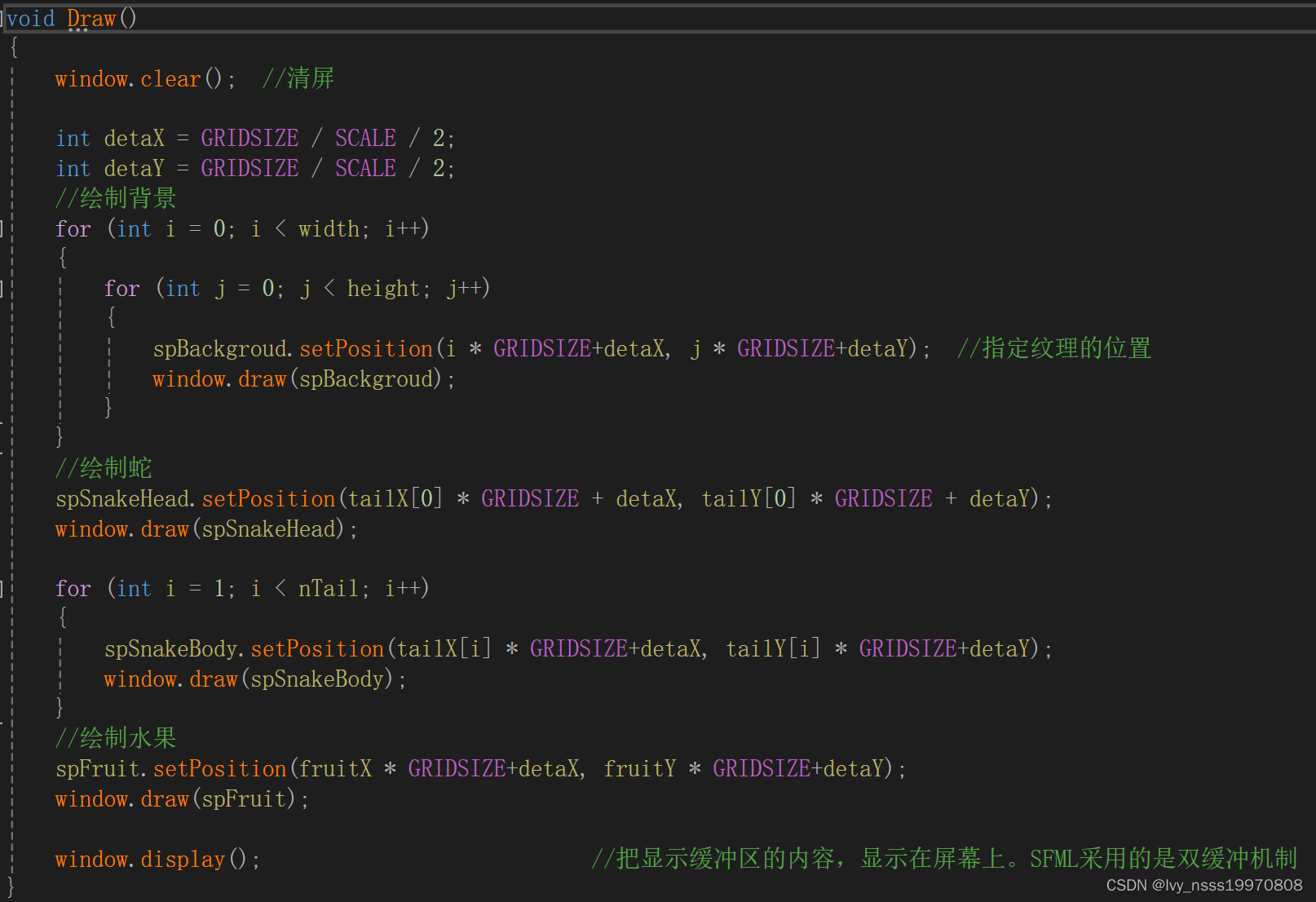 第七章 SFML版贪吃蛇_window.setframeratelimit(60)函数作用解释-CSDN博客