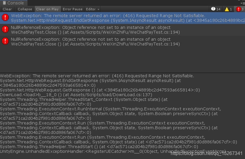 WebException: The remote server returned an error: (416) Requested Range Not Satisfiable ...