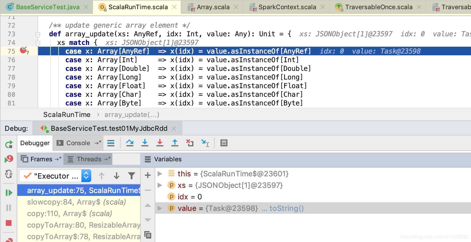14 ArrayStoreException + sortByKey之后元素变少 + groupBy/reduceByKey之后分区数量变化 ...