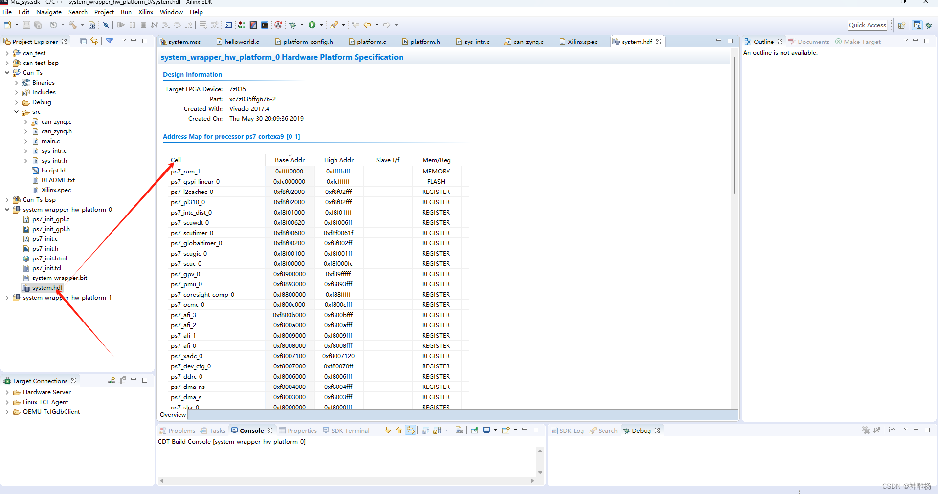 zynq 查看 base addr 配置的外设的基地址_xilinx zynq芯片怎么查寄存器基地址-CSDN博客