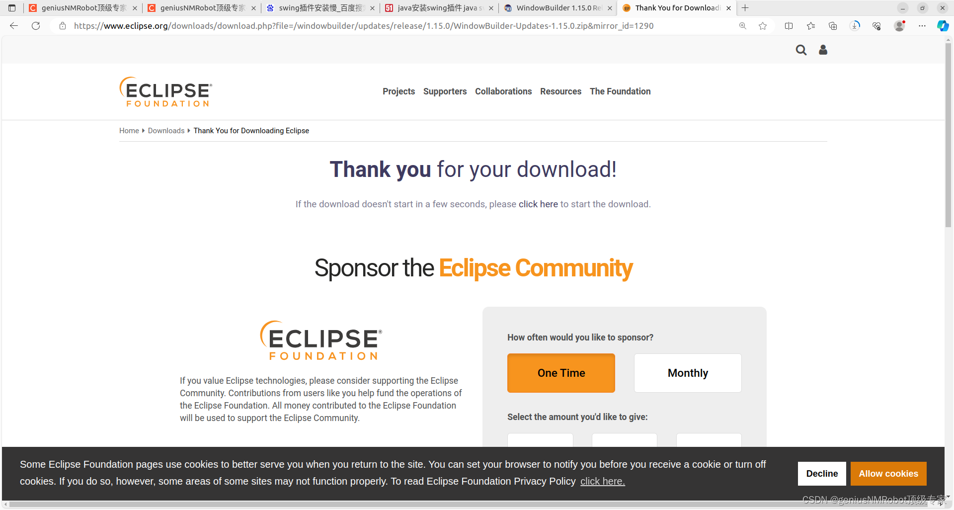 eclipse：swing下载链接/windowbuilder下载链接-CSDN博客