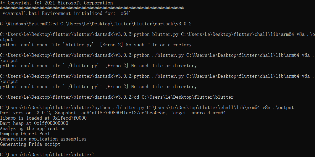 【flutter对抗】blutter使用+ACTF习题_flutter反编译难不难-CSDN博客