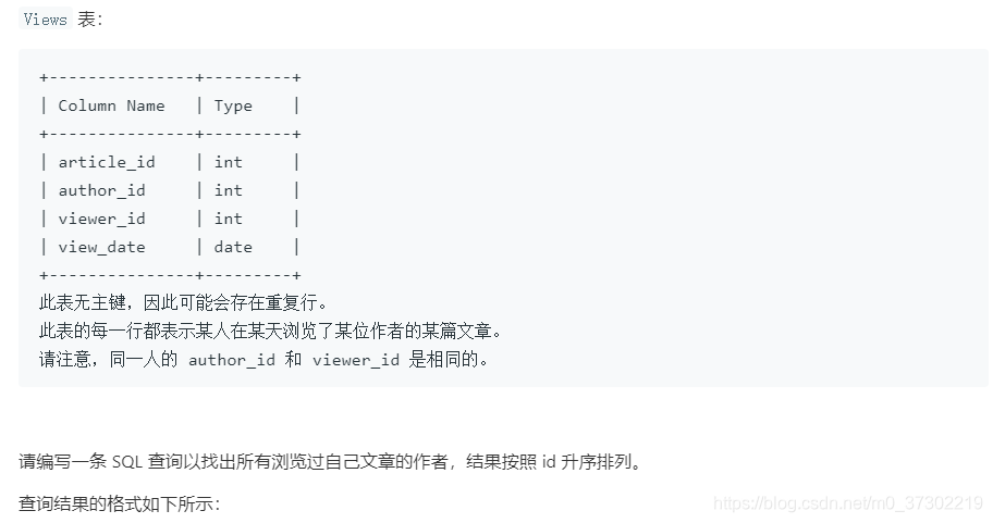 LeetCode-SQL-1148. 文章浏览 I_leetcode 1148-CSDN博客