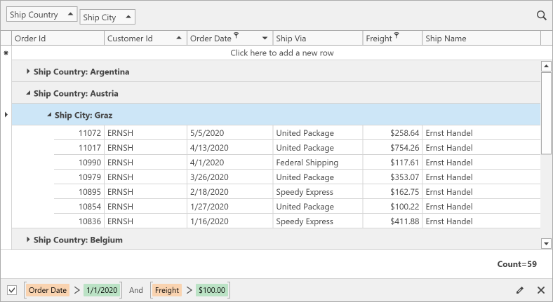 Devexpress Wpf中文教程：grid 如何排序、分组、过滤数据（设计时）？devexpress Gridview 排序 Csdn博客