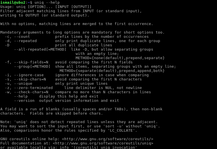 linux uniq命令_带有示例Linux uniq命令教程-CSDN博客