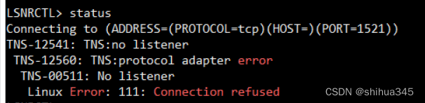 连接oracle报no Listener错误 Csdn博客 