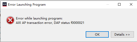 ZCU106 run error ：Error while launching program: AXI AP transaction ...