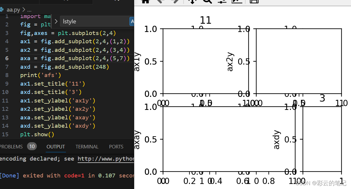 matplotlib多子图-CSDN博客