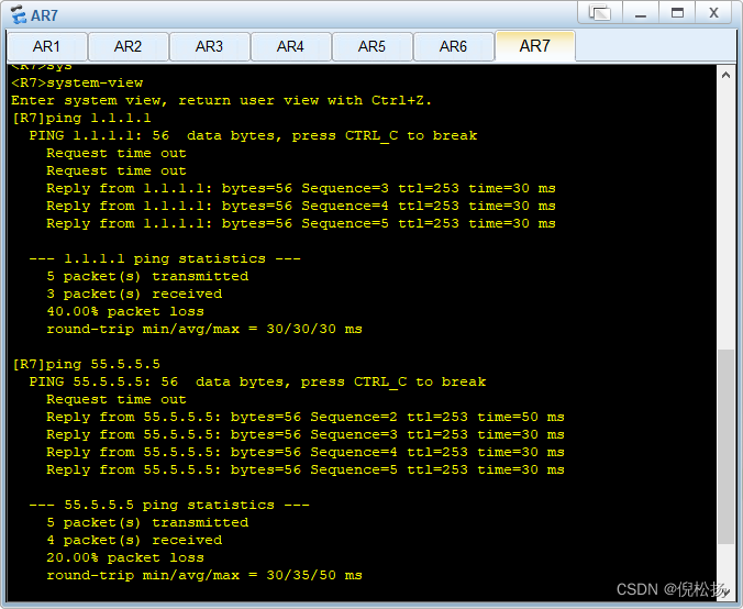 HCIP实验 要求：R1-R2-R3-R4-R5 RIP 100运行版本2R6-R7 RIP 200 运行版本1_r1版本运行条件-CSDN博客