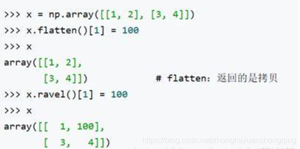 numpy中ravel函数、flatten函数的功能及差异_numpy ravel函数-CSDN博客
