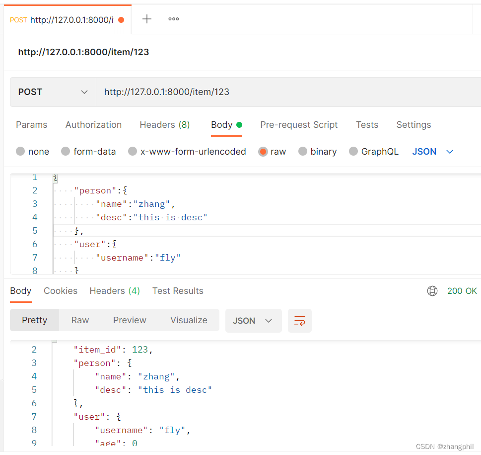 FastAPI上传POST多个对象BaseModel数据JSON，python_fastapi basemodel-CSDN博客