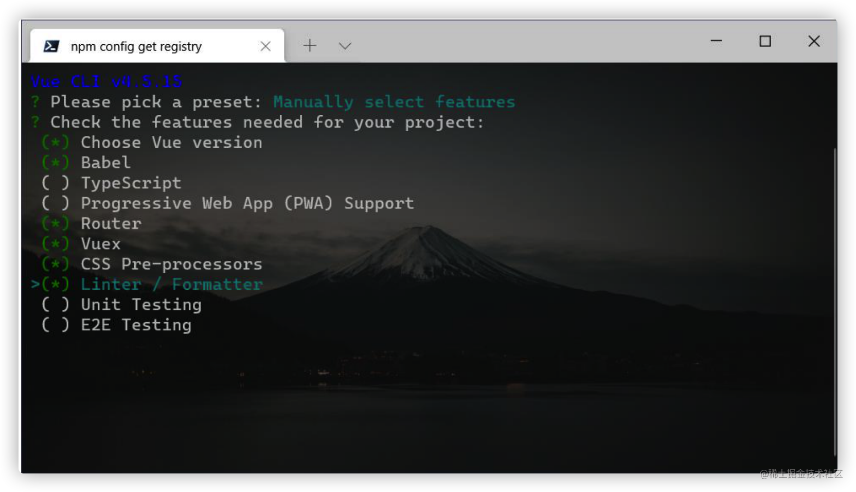 Vue 组件库(vue Cli 手动选择要安装的功能,eslint 基本语法,element Ui 的安装和配置,element Ui 常见组件的使用)manually Select