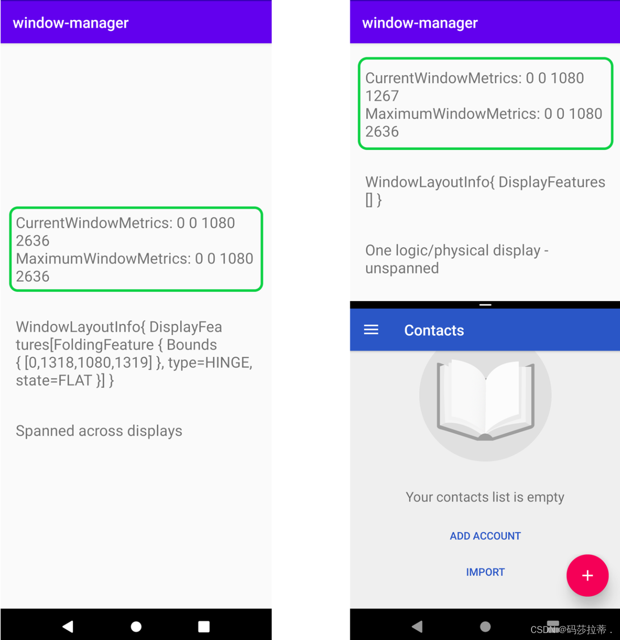 Android使用Jetpack WindowManager来开发可折叠设备的探索_android windowmetricscalculator-CSDN博客