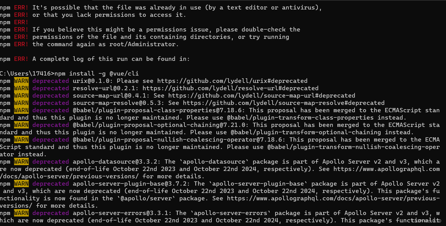 npm ERR! code EPERMnpm ERR! syscall mkdirnpm ERR! path D:\node.js\node_cache\_cacachenpm ERR ...
