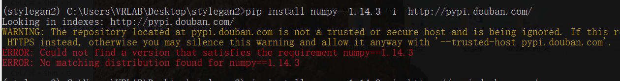 ERROR: No matching distribution found for numpy==1.14.3-CSDN博客