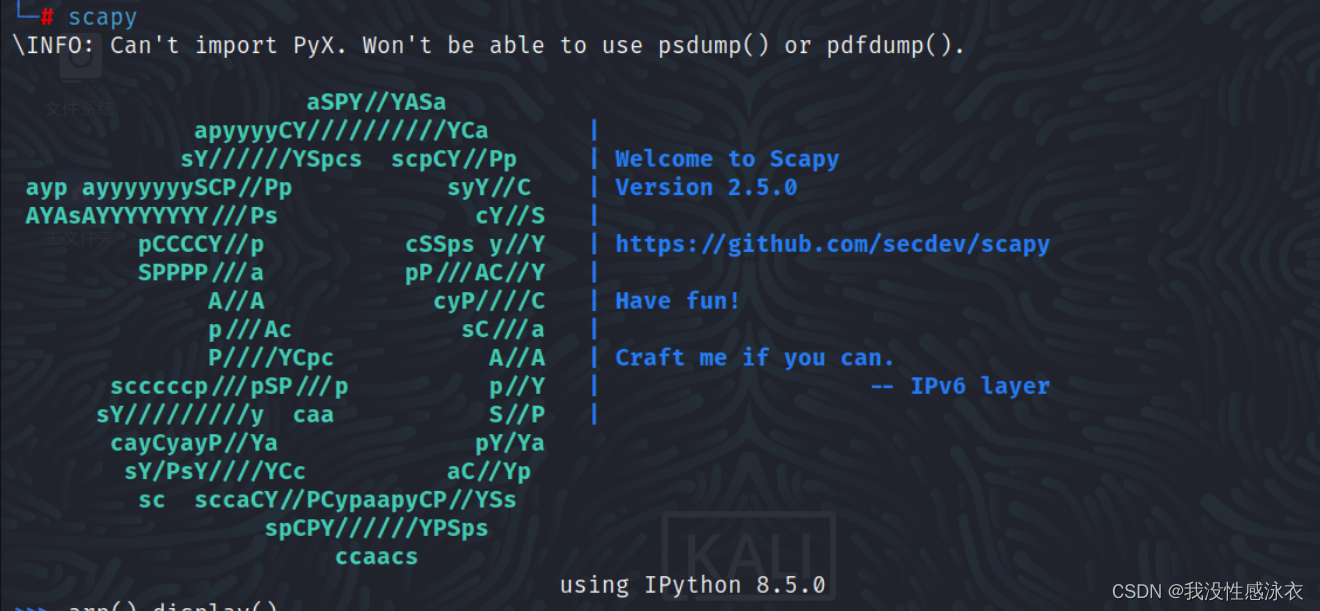 使用scapy定制数据包进行扫描_scapy扫描端口-CSDN博客