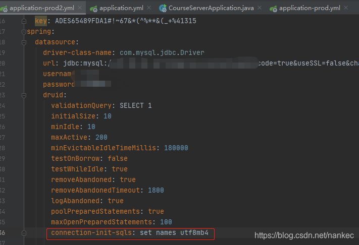 mysql已设置utf8mb4，springboot系统依然无法录入emoji_spring.datasource.druid.connection-init-sqls-CSDN博客