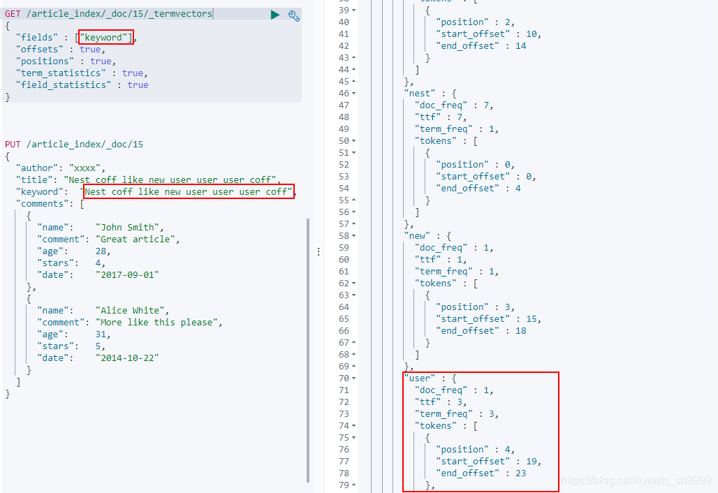 Elasticsearch Term Vectors(词频统计)_elasticsearch termvectorsresponse-CSDN博客