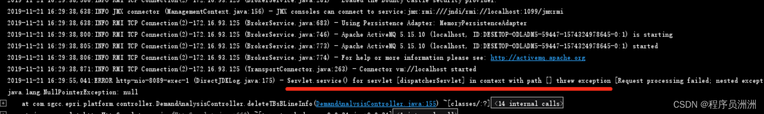 已解决异常：Servlet.service() for servlet [dispatcherServlet] in context with path [] threw exception ...