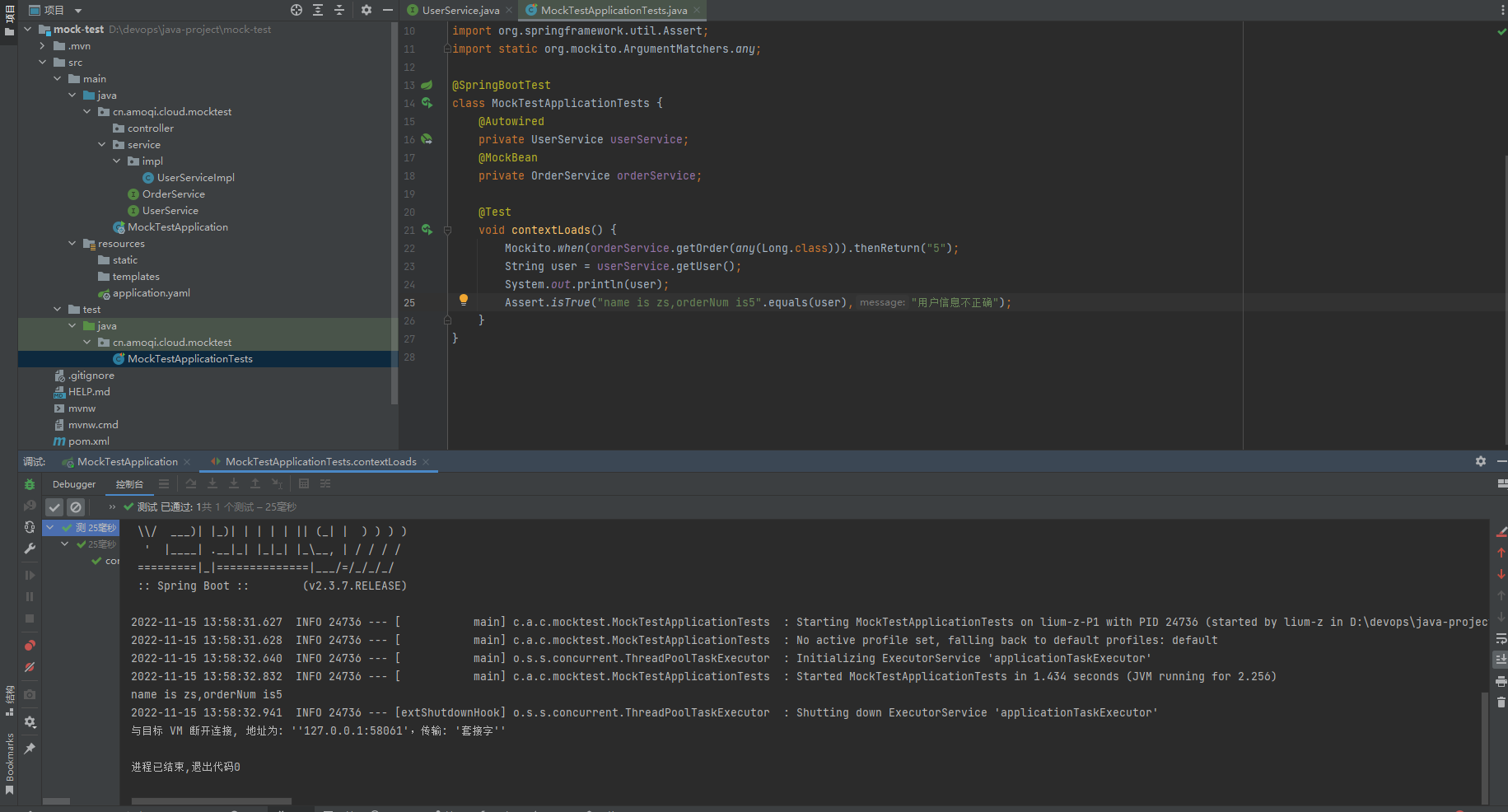 SpringBoot框架Mockito的使用_idea sprint boot mockito 获取不到数据-CSDN博客