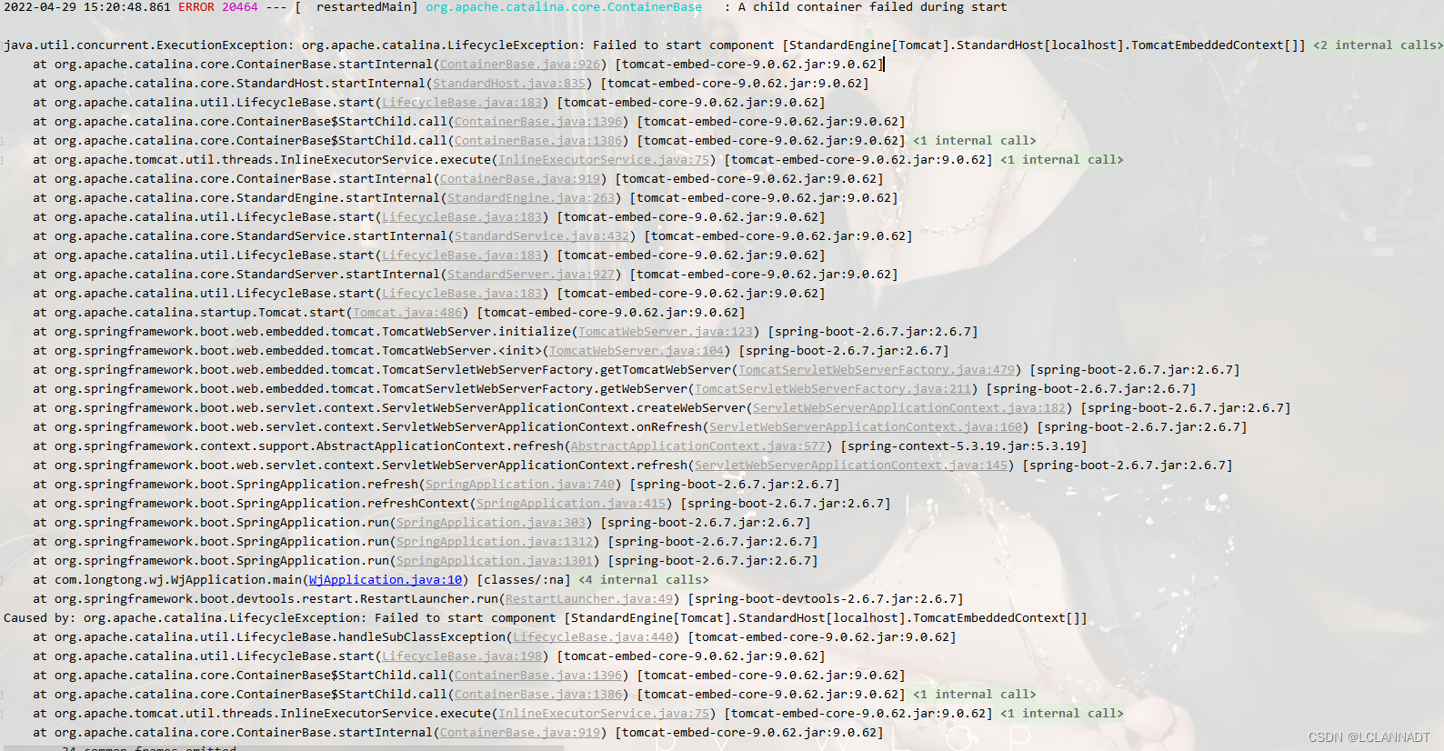 解决Unable to start web server， Unable to start embedded Tomcat（springboot和tomcat版本不兼容）-CSDN博客