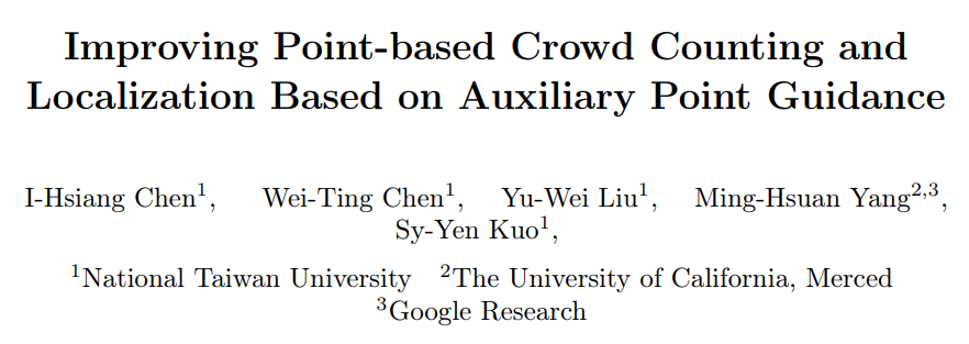 ECCV 2024 | APGCC：重新思考人群计数和定位！刷新SOTA！-CSDN博客