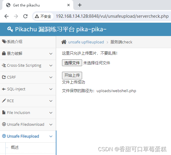 Pikachu 靶场 Unsafe Fileupload 通关解析_pikachu unsafe fileupload-CSDN博客