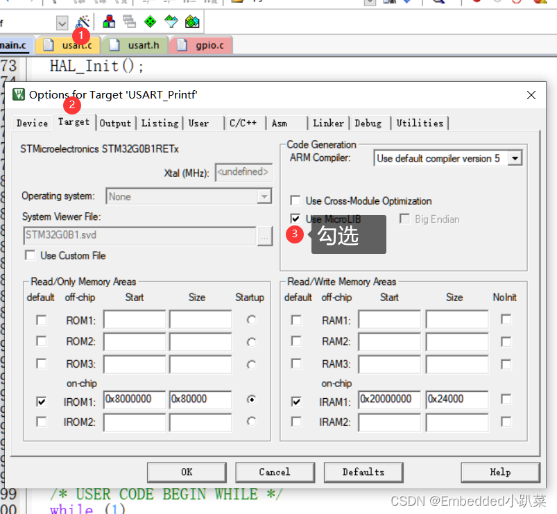 【STM32+HAL库】---- 调试printf串口打印_hal printf-CSDN博客