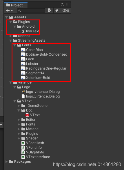 Unity 工具 之 VText 简单快速实现 文字 3D 效果，VText 的导入设置和简单使用（可支持中文字体）_unity 3d文字 ...