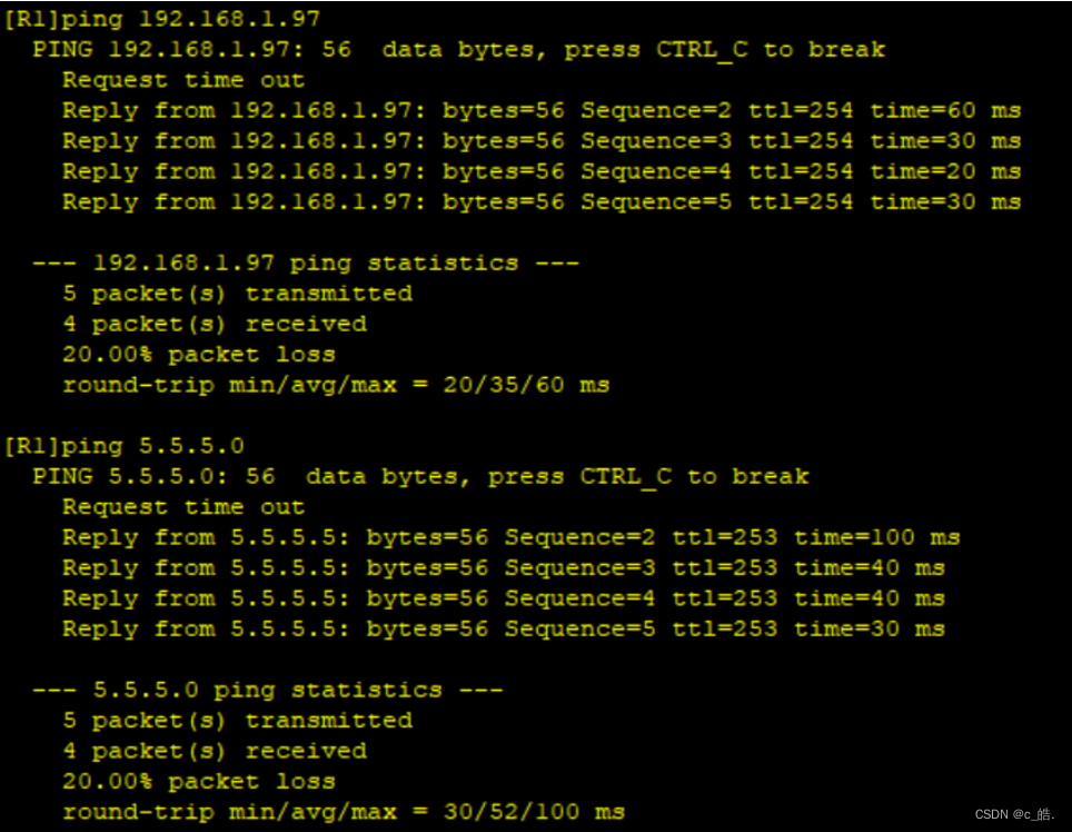 eNSP中的静态路由配置实验_ensp ip route-static-CSDN博客