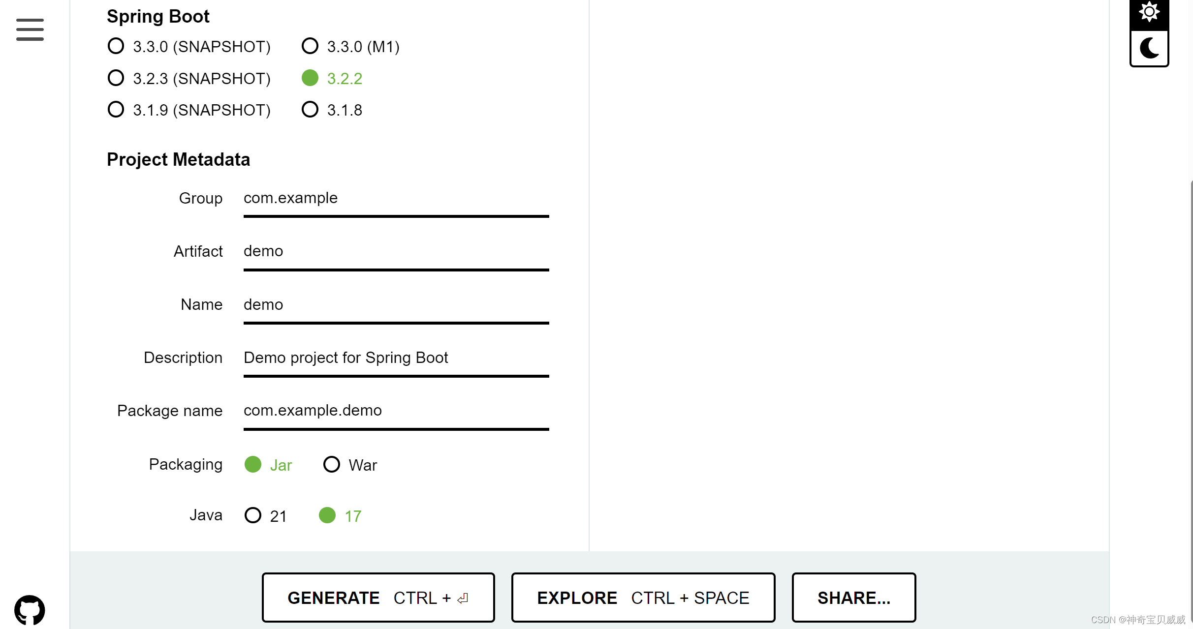 解决SpringBoot官网创建SpringBoot项目但Java版本只能勾选17和21的情况_java spring没有java21选项-CSDN博客