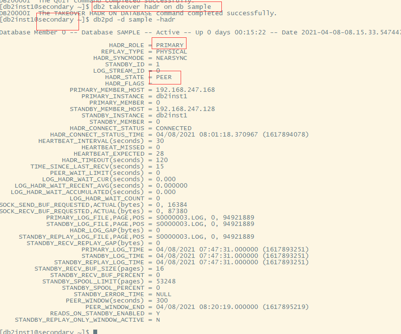 DB2高可用基础-主从HADR_sql1776n-CSDN博客