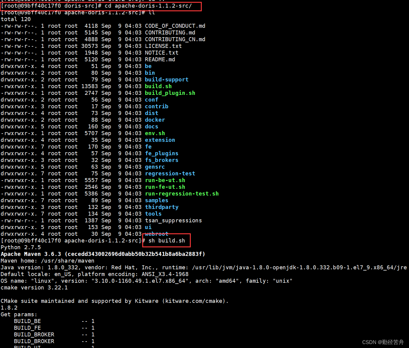 Doris--基础--2.1--部署--源码编译(使用Docker开发镜像)_doris的docker镜像-CSDN博客