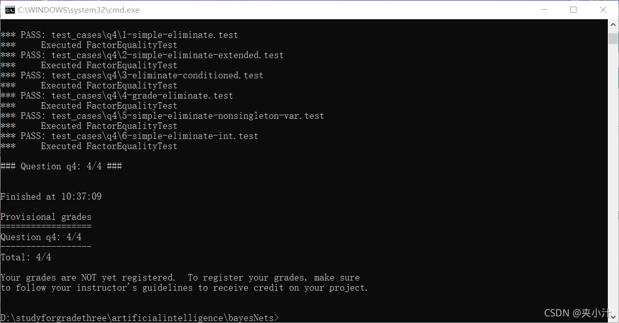 【人工智能】UC Berkeley 2021春季 CS188 Project 4:Inference in Bayes Nets贝叶斯网络中的 ...