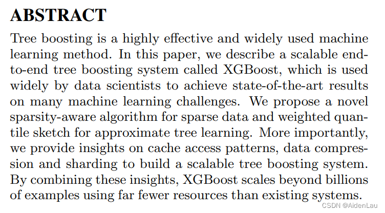 论文学习笔记 XGBoost: A Scalable Tree Boosting System_xgboost论文-CSDN博客